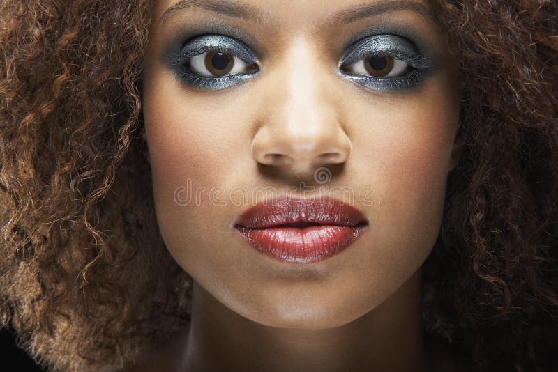 Beautiful Young Woman Looking into Camera Stock Photo - Image of ...