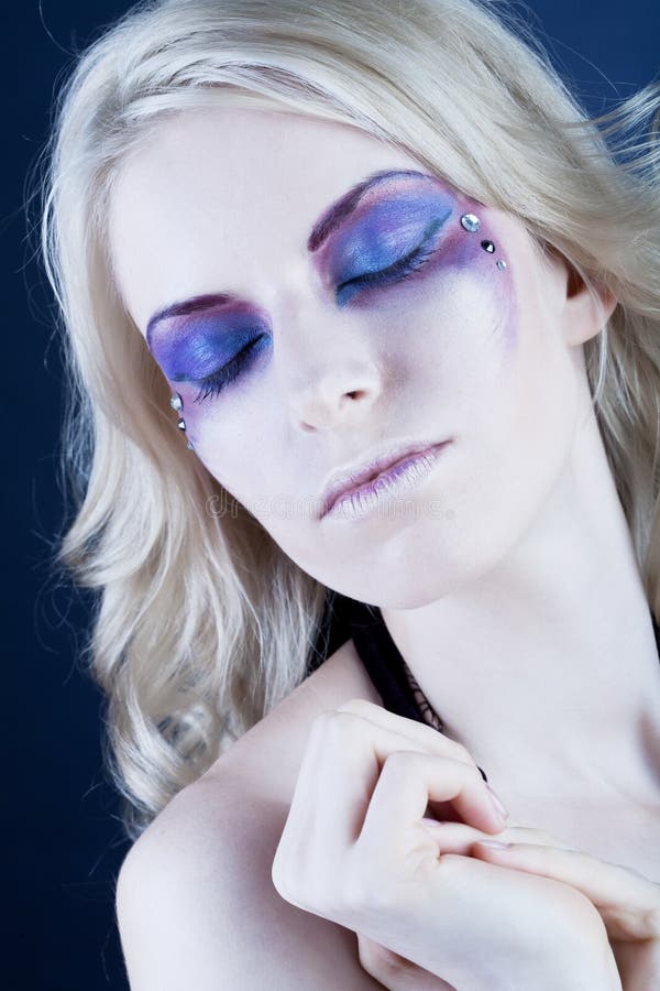 Magic eyes make-up stock image. Image of hair, lady - 119371965