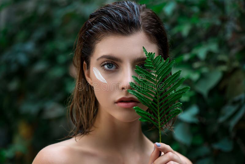 Beautiful Young Woman With Perfect Skin And Natural Make Up Posing