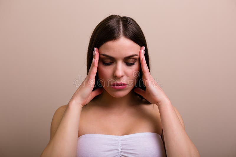 Woman in a white bandeau stock image. Image of healthy - 109653439