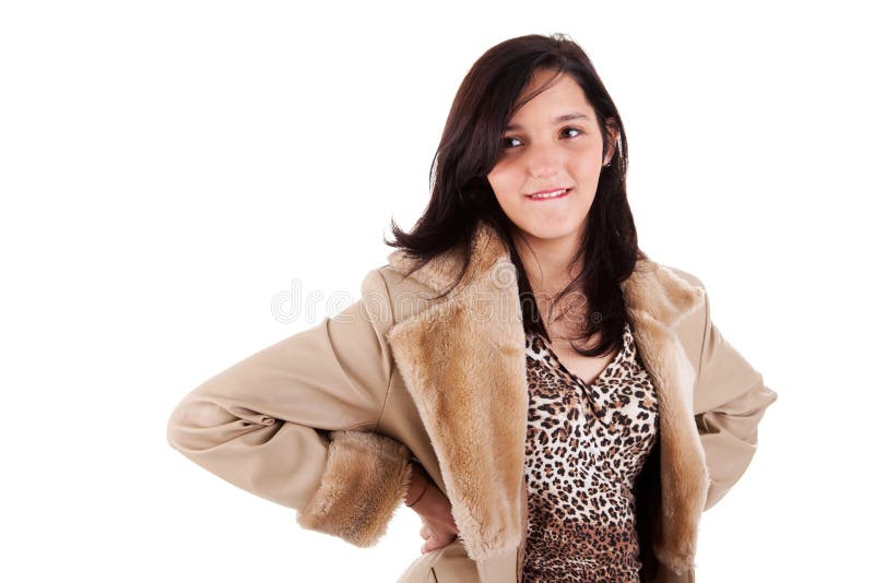 Beautiful Young Woman Smiling, Looking with Desire Stock Image - Image ...