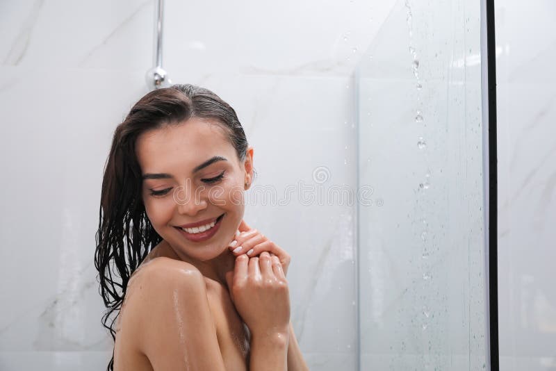 1,436 Beautiful Young Woman Taking Shower Home Stock Photos - Free ...