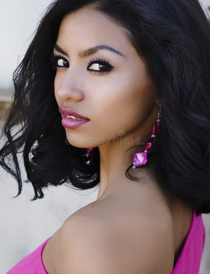 Beautiful Young Woman Turning Head Stock Photo - Image of female ...