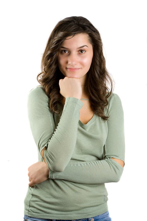 Portrait of a Concerned Woman Stock Image - Image of girl, sick: 23096233