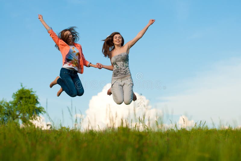 Asian Couple Jumping for Joy Stock Image - Image of love, laugh: 6493161
