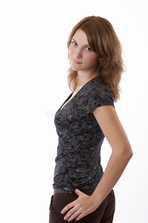 Beautiful Young Women Isolated Stock Image - Image of legs, looking ...