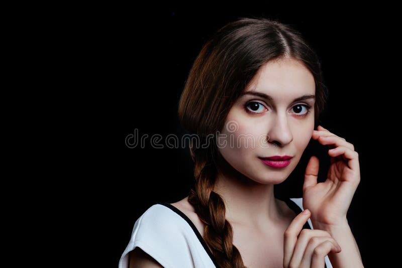 Beautiful Young Women Posing in Studio Stock Photo - Image of beautiful ...