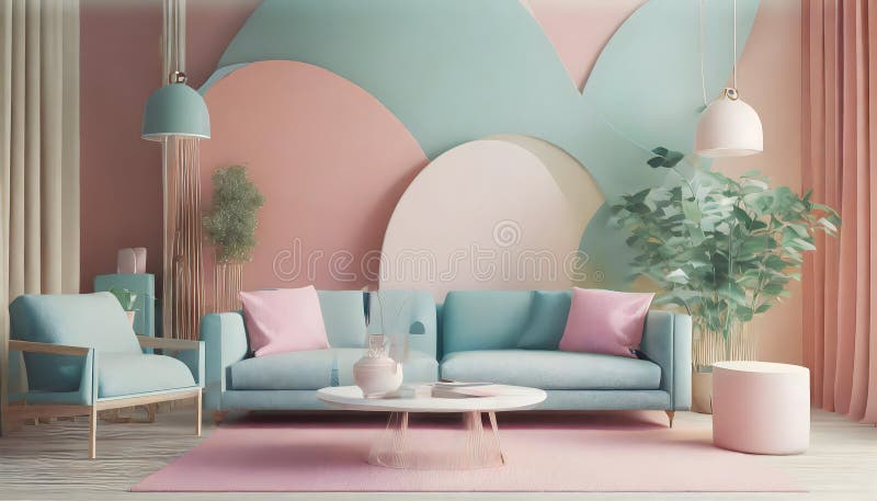 Beautifull Modern Living Room Interior Design Wallpaper Element for ...