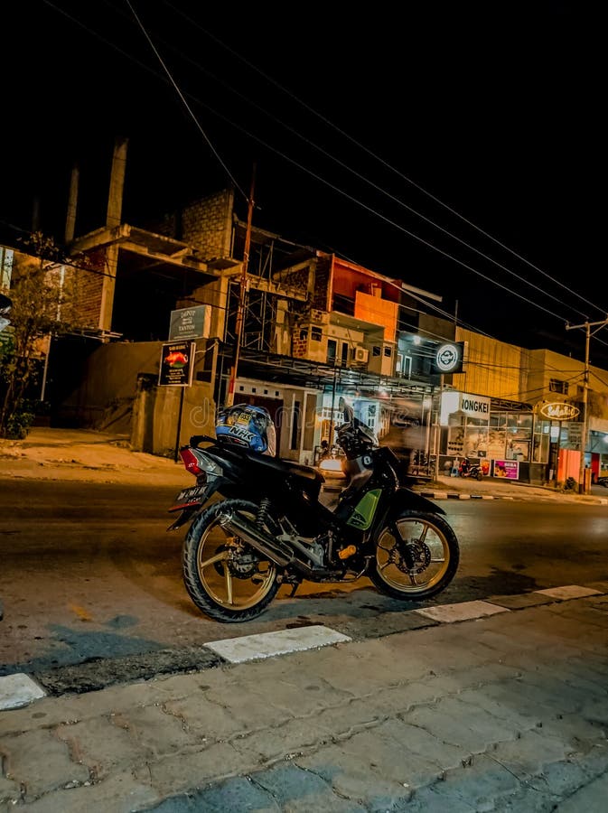 Beautifull Moment at Night View Editorial Photo - Image of motorcycle ...