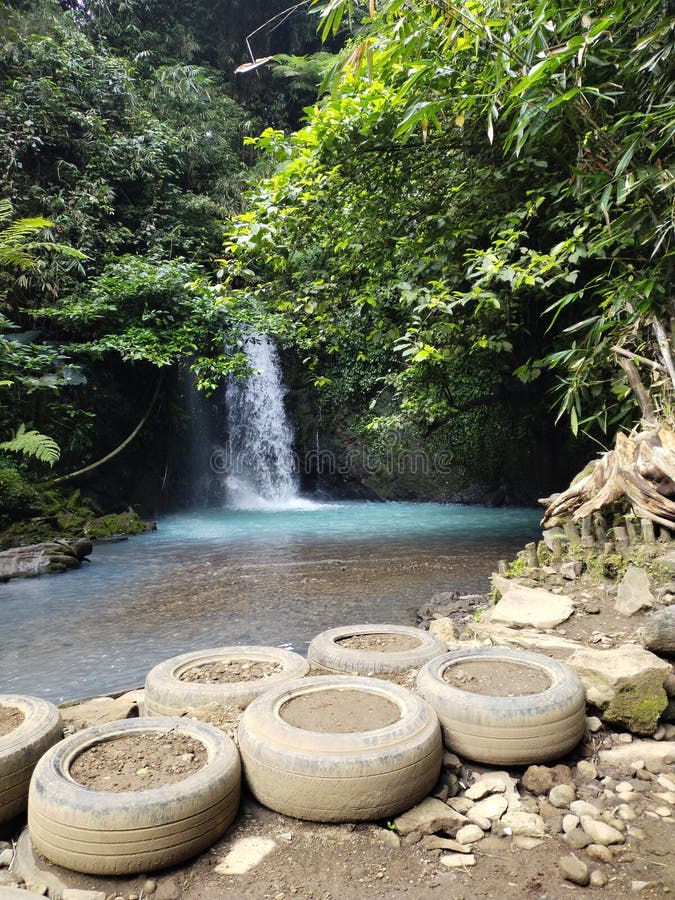 Beautifull Waterfall at Indonesia, Curug Cipondok, Subang Stock Image ...
