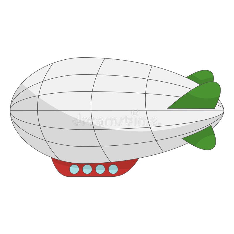 Cartoon Zeppelin stock vector. Illustration of drawing - 29430700