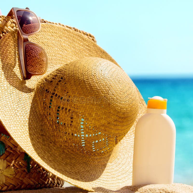 Beautifully Arranged Beach Elements Stock Image - Image of casual ...