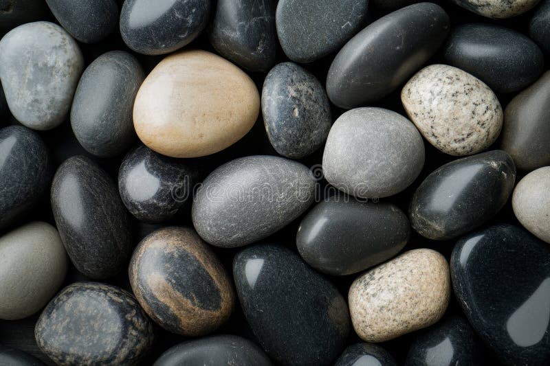 Beautifully Arranged River Rocks the Stone Comes in Shades of Grey ...