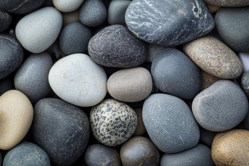 Beautifully Arranged River Rocks the Stone Comes in Shades of Grey ...