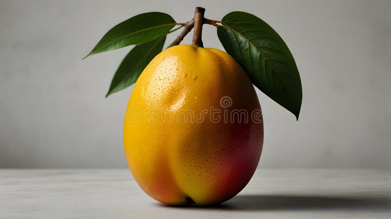 Mango Still Life Minimalist Avatar on White Background Stock ...