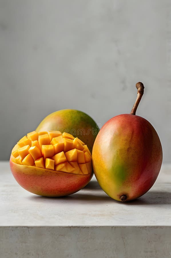 Mango Still Life Minimalist Avatar on White Background Stock ...