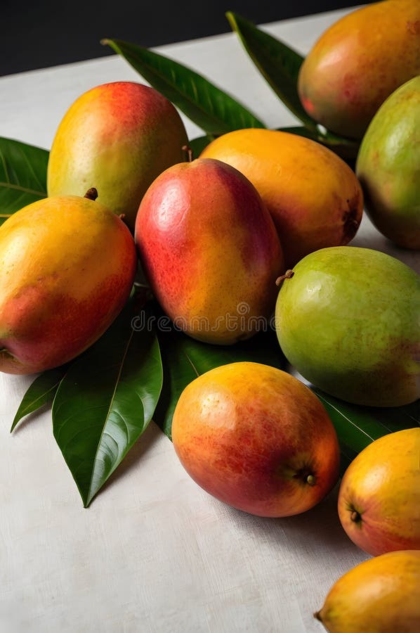 Mango Still Life Minimalist Avatar on White Background Stock ...