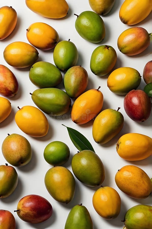 Mango Still Life Minimalist Avatar on White Background Stock ...