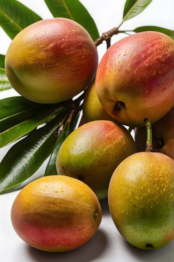 Mango Still Life Minimalist Avatar on White Background Stock ...