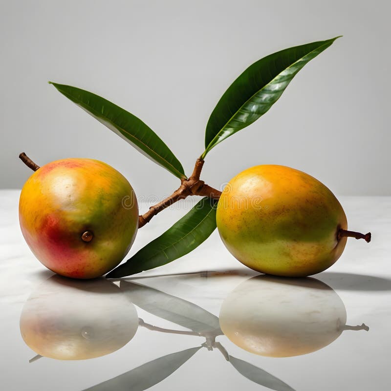 Mango Still Life Minimalist Avatar on White Background Stock ...