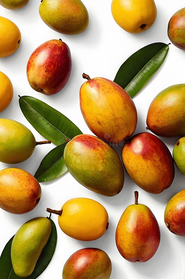 Mango Still Life Minimalist Avatar on White Background Stock ...