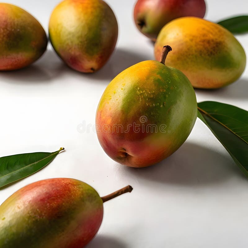 Mango Still Life Minimalist Avatar on White Background Stock ...