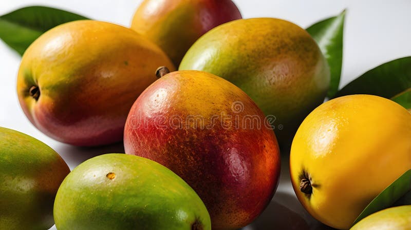 Mango Still Life Minimalist Avatar on White Background Stock ...