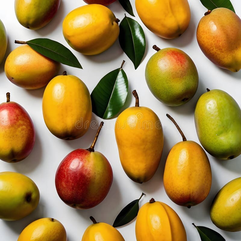 Mango Still Life Minimalist Avatar on White Background Stock ...