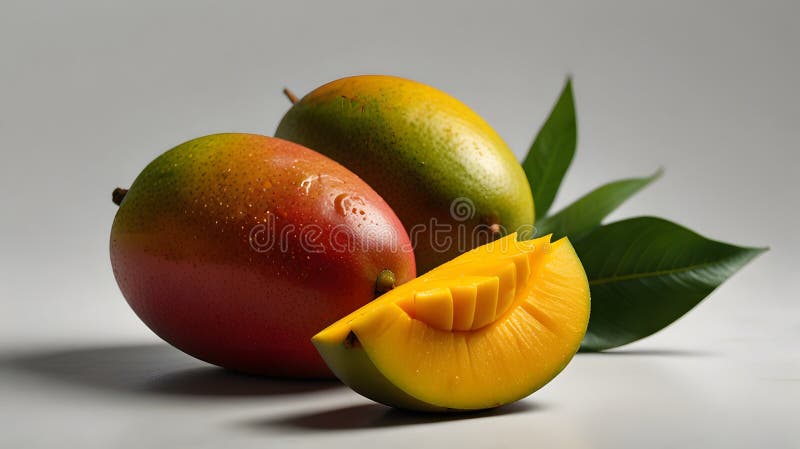 Mango Still Life Minimalist Avatar on White Background Stock ...