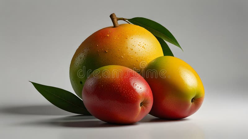 Mango Still Life Minimalist Avatar on White Background Stock ...