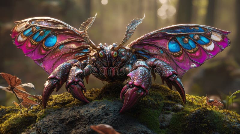 Beautifully Colored Insect in a Forest Setting Stock Photo - Image of ...