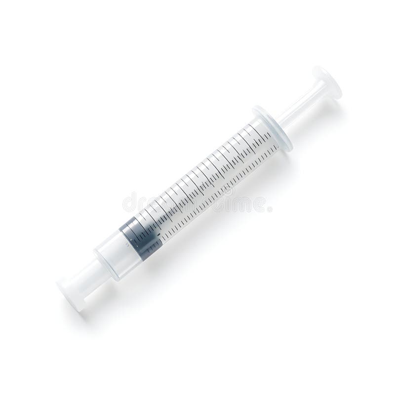 A Sterile Syringe with a Transparent Body and Capped Needle Displayed ...