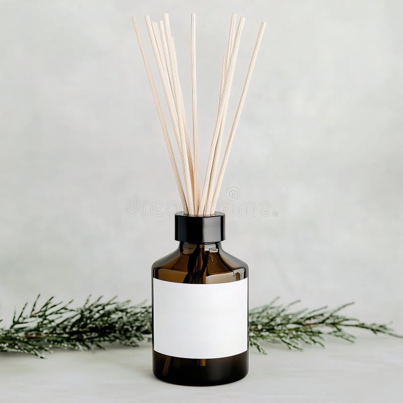 A Beautifully Crafted Bottle of Reed Diffuser Accompanied by Sticks ...
