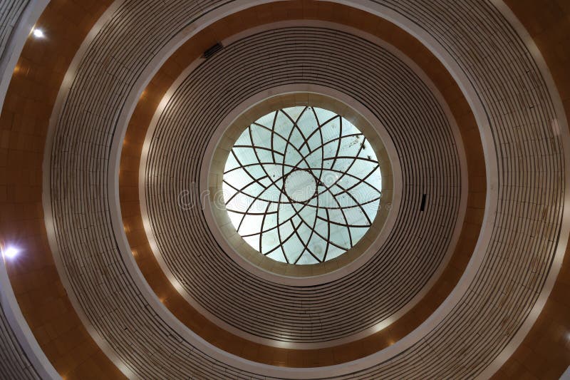 Beautifully Crafted Interior Dome of the Building with Goldwork Stock ...