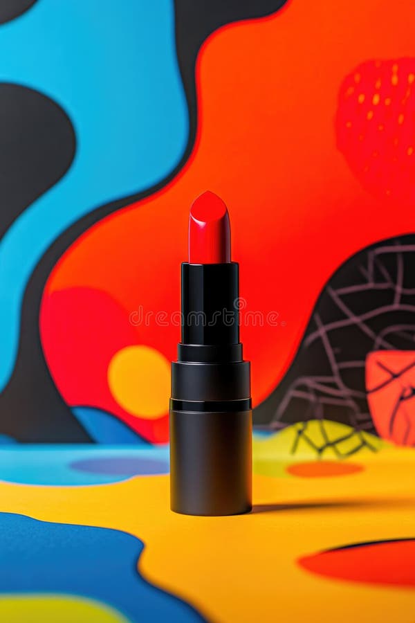 Beautifully Crafted Lipstick on Dynamic Color Palette. Stock ...