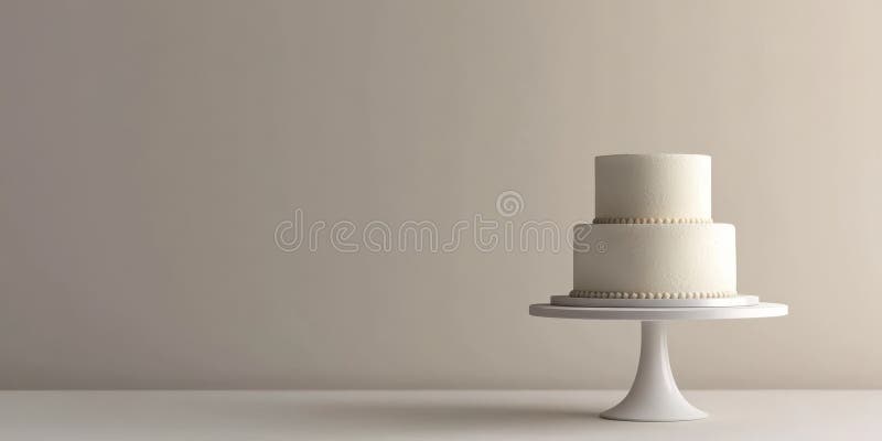 A Beautifully Crafted Minimalistic White Birthday Cake Elegantly ...