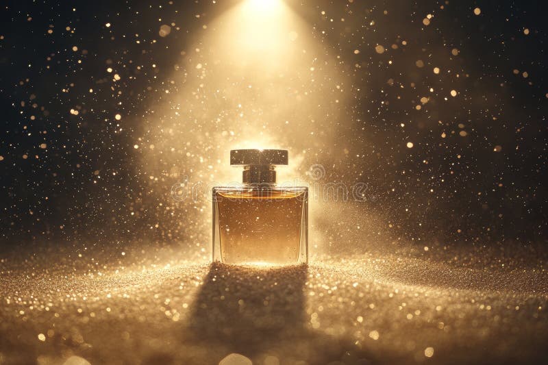 A Beautifully Crafted Perfume Bottle Stands Out As it is Illuminated by ...