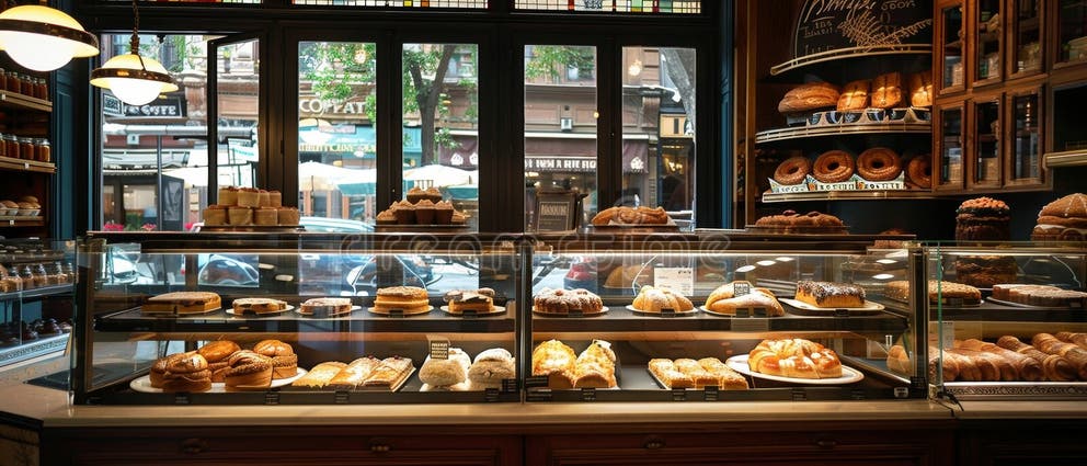 A Beautifully Curated Counter Display in a Classic Bakery Setting ...