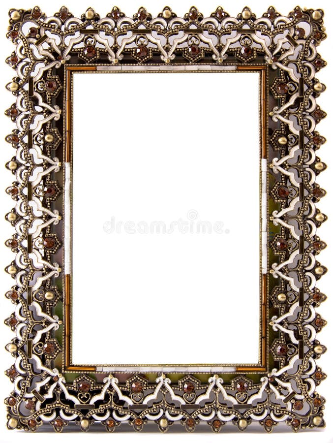 Beautifully Decorated Blank Frame Stock Image - Image of precious ...