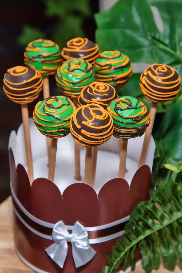 Beautifully Decorated Cake Pops. Table with Sweets, Buffet with ... Beautifully Decorated Cake Pops. Table with Sweets, Buffet with ...