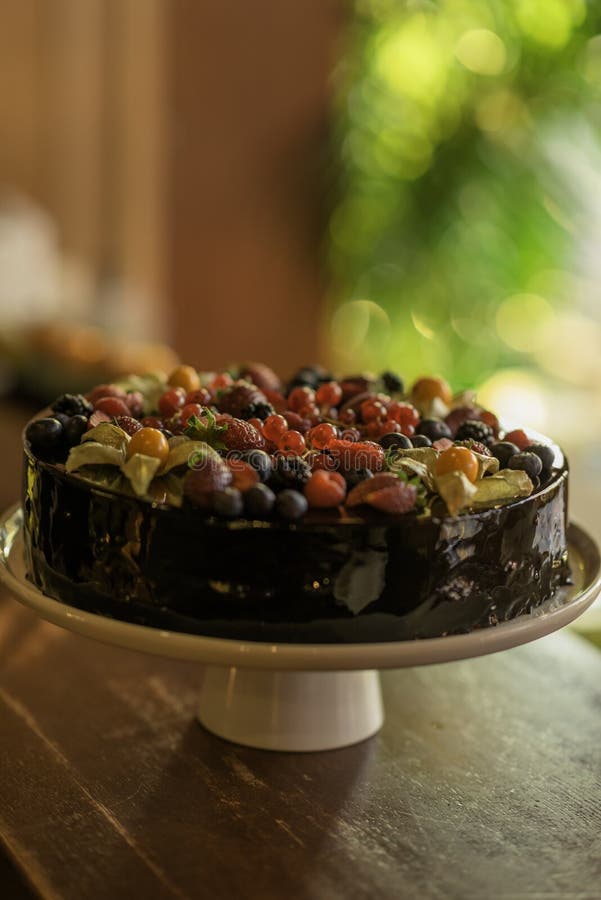 Beautifully Decorated Setting with Gourmet Desert Stock Photo - Image ...