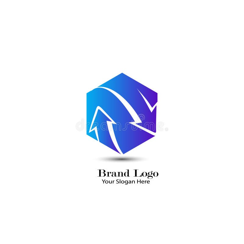 Simple Brand Logo stock vector. Illustration of shapes - 263405216