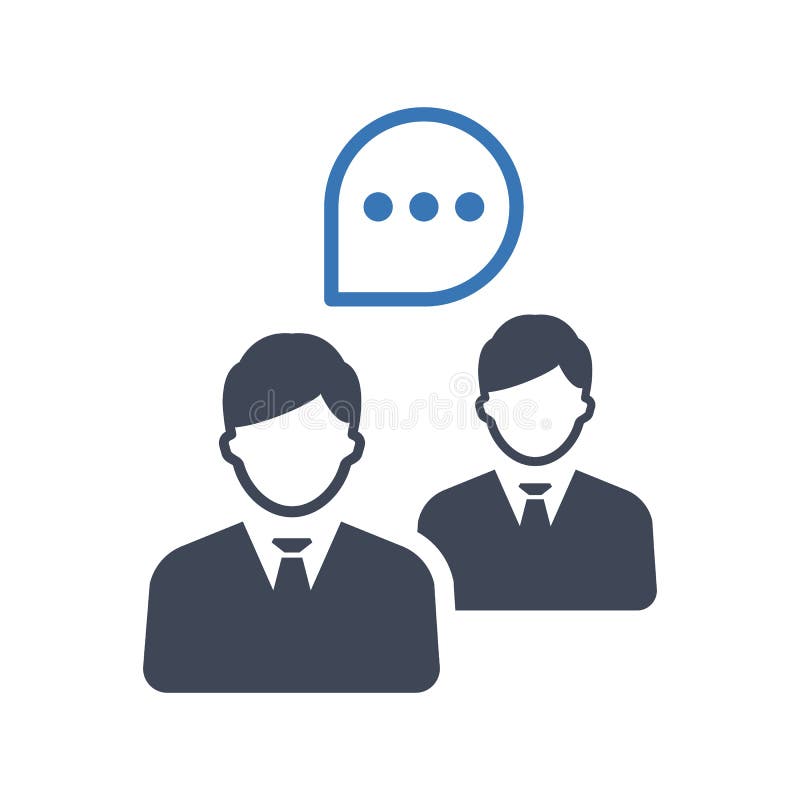 Business Discussion Icon. Vector Graphics Stock Vector - Illustration ...