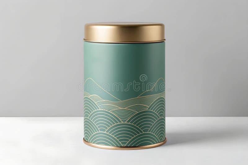 Luxurious Green Tea Packaging Mockup Showcasing Elegant Design and ...