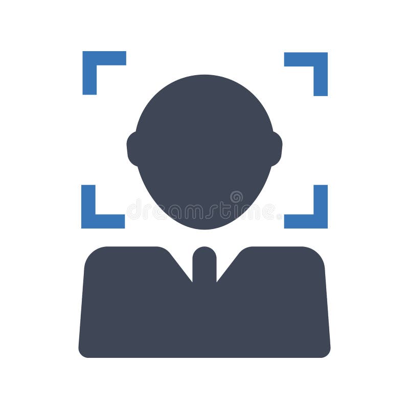 Face Detection Icon. Vector Graphics Stock Vector - Illustration of ...