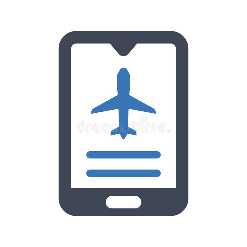 Flight Booking Icon. Vector Illustration Stock Vector - Illustration of ...