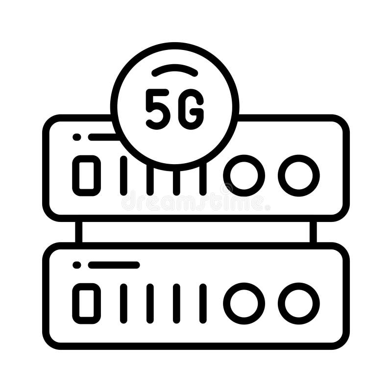 Beautifully Designed 5G Network Server Icon in Modern Style, 5G ...