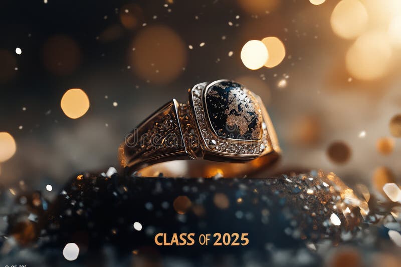 Graduation ring stock image. Image of object, class, macro - 15065791