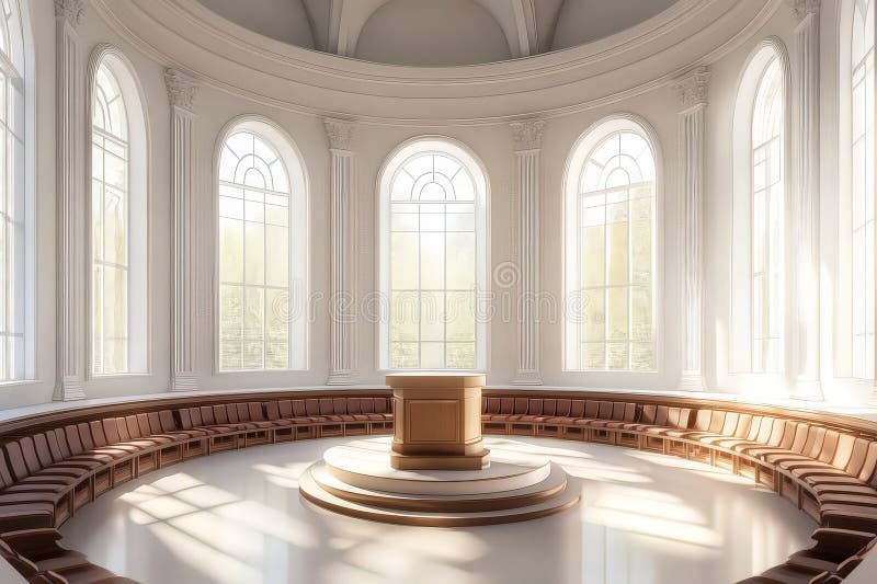 Elegant University Lecture Room Stock Illustration - Illustration of ...