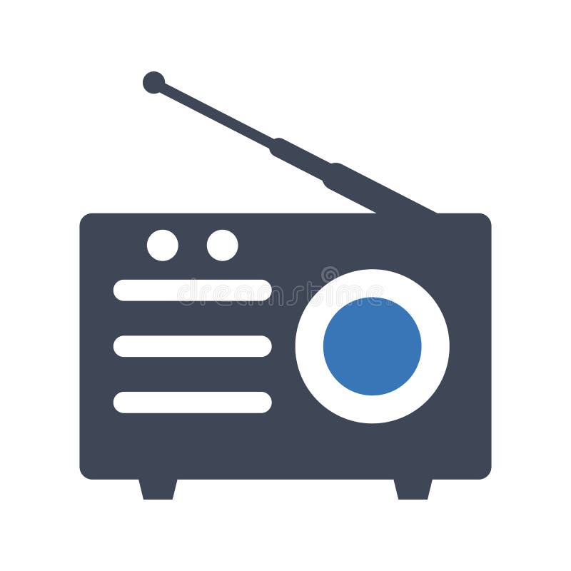 Radio Device Icon. Vector Graphics Stock Vector - Illustration of ...